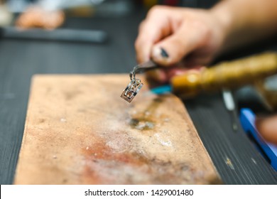 Master Goldsmith While Working On Jewelry Stock Photo 1429001480 ...