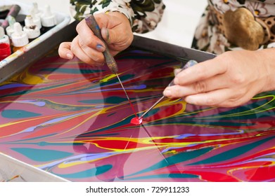 Master Performs Drawing Ebru Technique Stock Photo 729911233 | Shutterstock