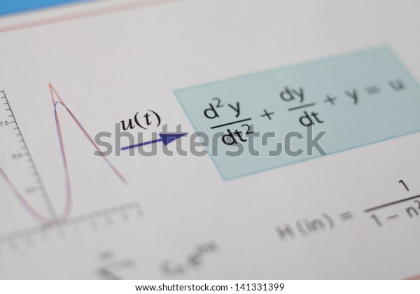 Math Expressions Concerning Differential Equations Stock Photo (Edit ...