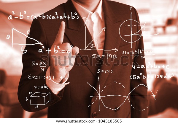 Math Formulas Background Professor Class Room Stock Photo 1045185505 ...