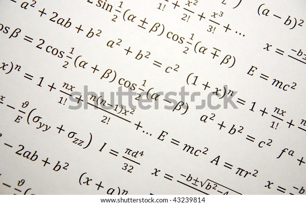 Math Geometry Background Formulas Math Number Stock Photo 43239814 ...