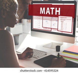 Math Mathematics Calculation Chart Concept Stock Photo 414595324 ...