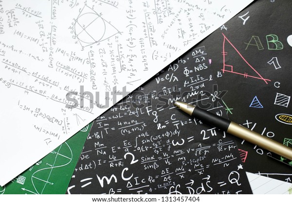 Math Problems On Graph Paper Pencil Stock Photo 1313457404 | Shutterstock
