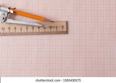 Mathematical Instruments Over Corner Math Graph Stock Photo 1585430575 ...