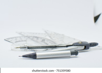 Mathmatic Tools Compass Circle Shape Rulers Stock Photo 751359580 ...