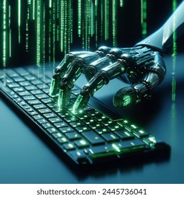Robot Typing On Keyboard Digital Art AI-generated image 2430454251 ...
