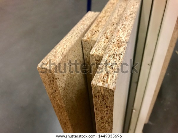 Mdf Chipboard Plates Lined Row Different Stock Photo 1449335696 ...
