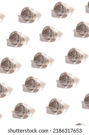 Measuring Tape Pattern White Background Stock Photo 2186317653 ...