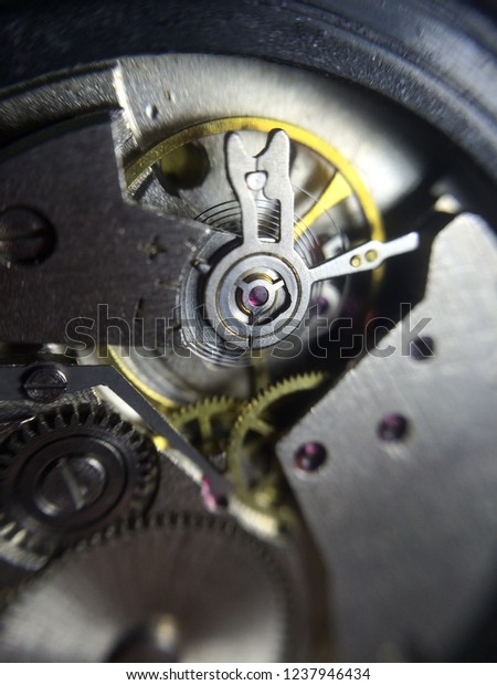 Mechanical Clock Mechanism Stock Photo 1237946434 | Shutterstock