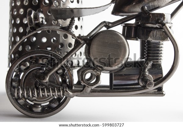 Mechanical Composition On White Background Metal Stock Photo 599803727 ...