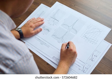Mechanical Engineer Work Technical Drawings Paper Stock Photo (Edit Now ...
