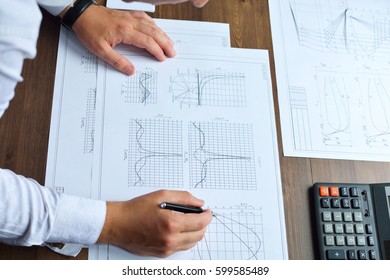 Mechanical Engineer Work Technical Drawings Paper Stock Photo (Edit Now ...