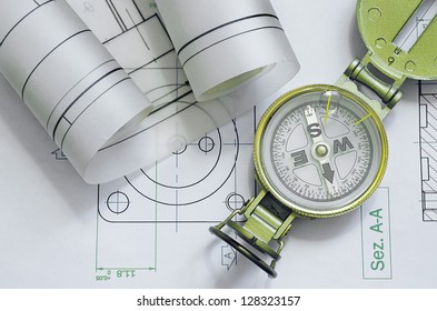 Mechanical Engineering Design Graphics Compass Stock Photo (Edit Now ...