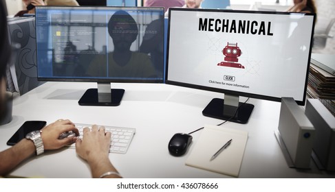 Mechanical Engineering Engine Industrial Machine Concept Stock Photo ...