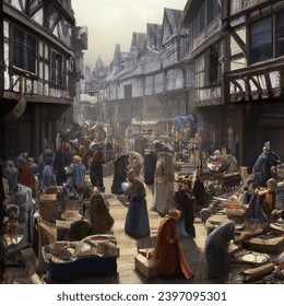 Medieval Bazaar AI-generated image 2397095755 | Shutterstock