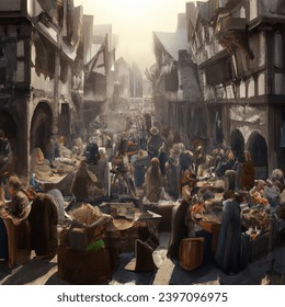 Outdoor Photo Pale Stone Medieval Street AI-generated image 2539418147 ...