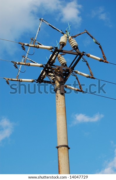 Mediumvoltage Switch On Overhead Power Line Stock Photo (Edit Now) 14047729