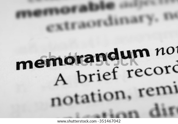 Memorandum Stock Photo 351467042 | Shutterstock