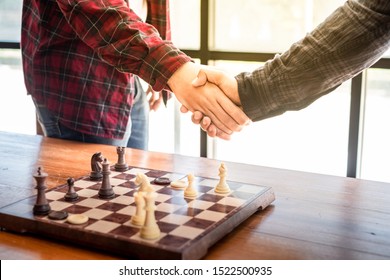 Men Shaking Hands Top View Two Stock Photo 1522500935 | Shutterstock