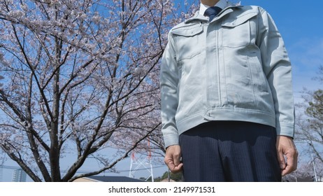 Men Work Clothes Spring Cherry Blossom Stock Photo 2149971531 ...