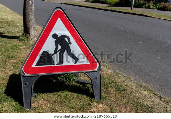 Men Work Warning Sign By Side Stock Photo 2189665519 | Shutterstock