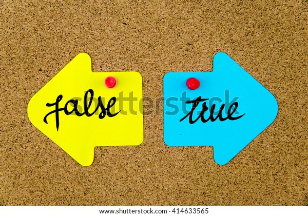Message False Versus True On Yellow Stock Photo 414633565 | Shutterstock