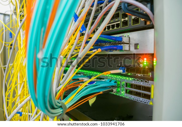 Messy Plex Wires Server Rack Data Stock Photo 1033941706 | Shutterstock