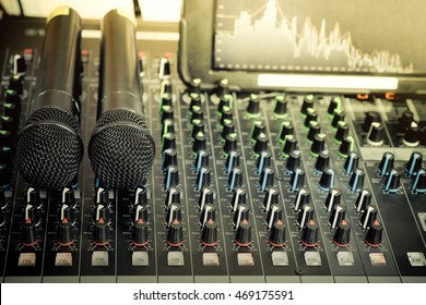 Microphone Microphone Control Panel Device Stock Photo 469175591 ...