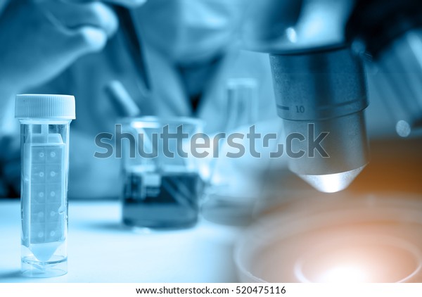Microscope Blur Scientist Laboratory Background Science Stock Photo ...