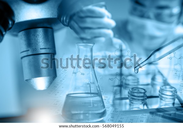Microscope Blur Scientist Laboratory Background Science Stock Photo ...