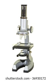Microscope Isolated On White Background Stock Photo (Edit Now) 730005184