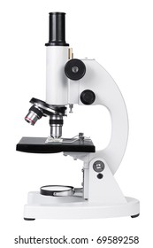 Microscope Isolated On White Clipping Path Stock Photo (Edit Now) 68210857