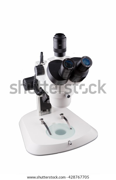 Microscope Isolated On White Background This Stock Photo (Edit Now ...