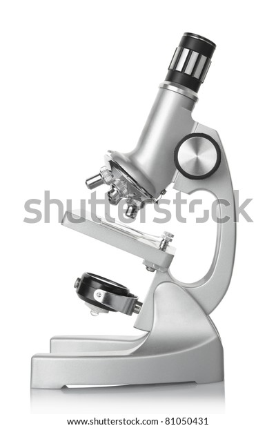 Microscope Isolated On White Background Clipping Stock Photo 81050431 ...