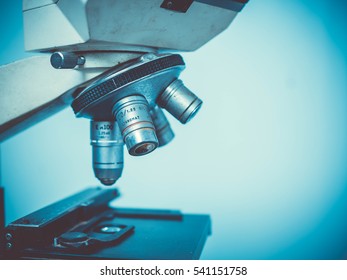 Laboratory Microscope Scientific Research Background Foto Stok ...