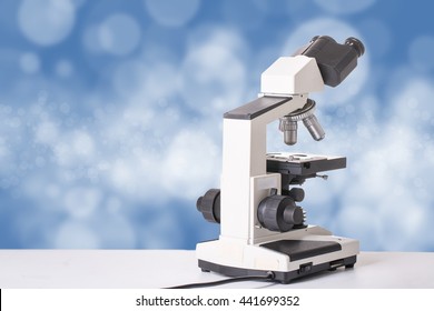Microscope Machine Research Experiment White Background Stock Photo ...