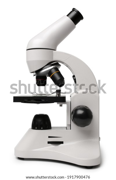 Microscopio en el fondo blanco Foto de stock 1917900476 | Shutterstock