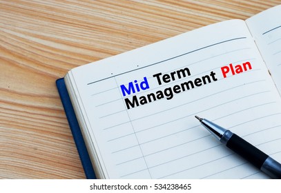 Mid Term Management Plan 2017 Text Stock Photo (Edit Now) 534238450