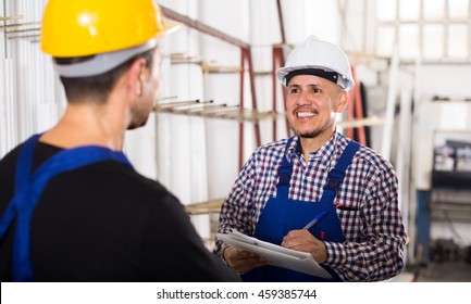 Happy Spanish Mechanical Engineer Inspecting Work 스톡 사진 381062248 ...