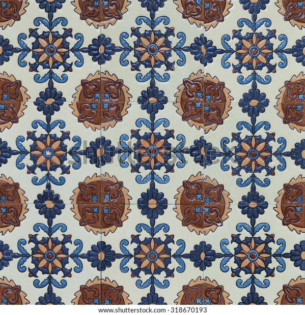Middle Eastern Vintage Tile Pattern Stock Photo (Edit Now) 318670193