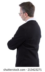 Middleaged Man Grumpy Expression On White Stock Photo 213423271 ...