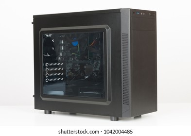 Midi Tower Computer Case Transparent Acryl Stock Photo 1042004485 ...