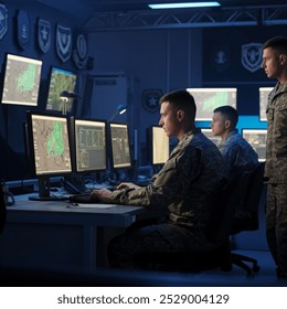 Side View Person Military Uniform Sitting AI-generated image 2540053197 ...