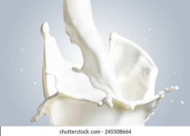 Pouring Milk Splash Isolated White Background Stock Photo 1670869150 ...