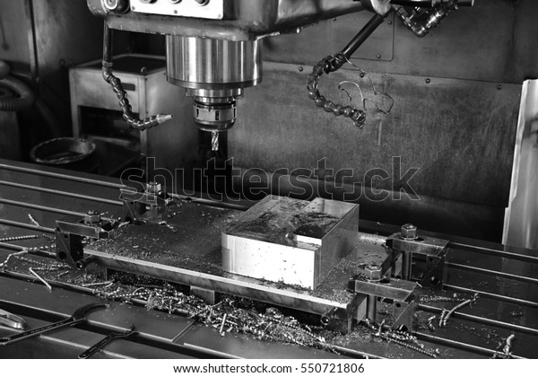 Milling Machine Machine Control Panel Blackandwhite 库存照片（立即编辑）550721806