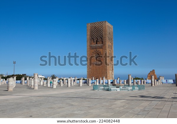 Minaret Unfinished Tower Mosque Hassan Rabat Stock Photo 224082448 ... Minaret Unfinished Tower Mosque Hassan Rabat Stock Photo 224082448 ...