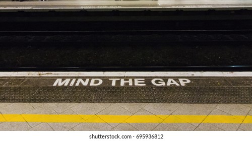Mind Gap Between Platform Train Painted Stock Photo (Edit Now) 695936812
