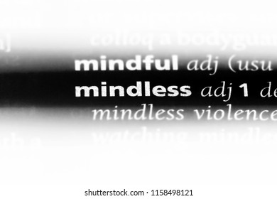 Mindless Word Dictionary Mindless Concept Stock Photo 1158498121 ...