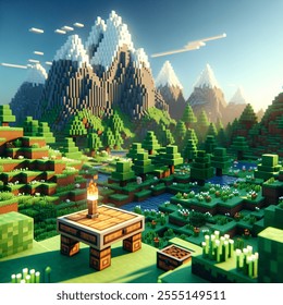 Minecraft Daytime AI-generated image 2487844217 | Shutterstock
