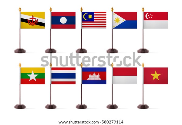 Mini Flags Asean Flags Stock Photo 580279114 | Shutterstock